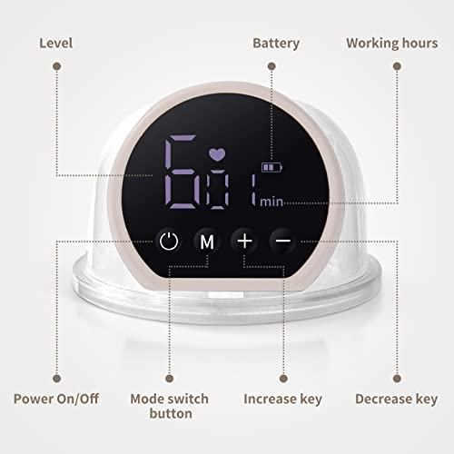 Breast Pump Electric,Wearable Breast Pump,Portable Breast Pump with 3 Modes 9 Levels,Memory Function Rechargeable Single Milk Extractor with Massage Mode-24mm Flangeā¦