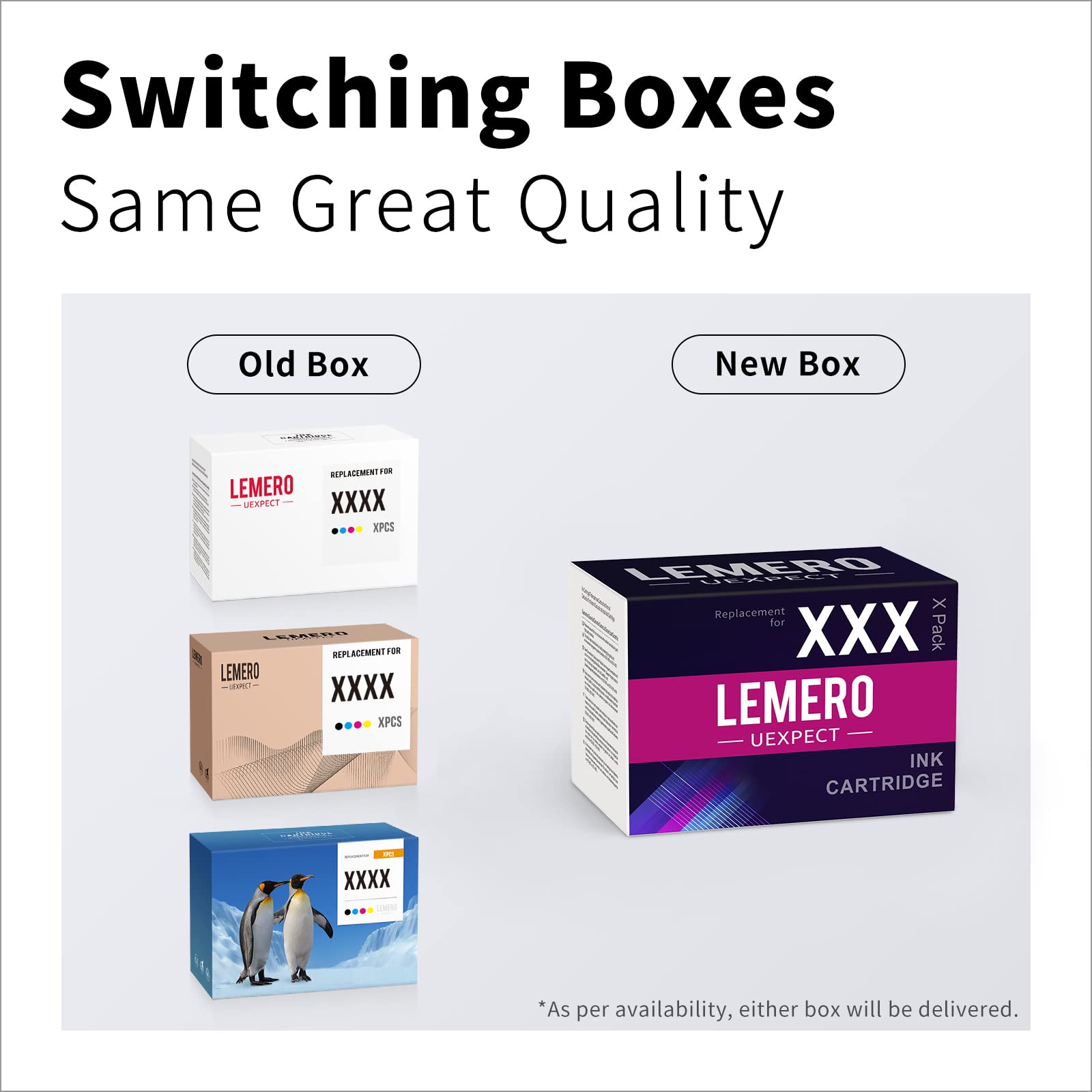LEMERO UEXPECT Remanufactured Ink Cartridge Replacement for Epson 802XL (Cyan, Magenta and Yellow, 3-Pack)