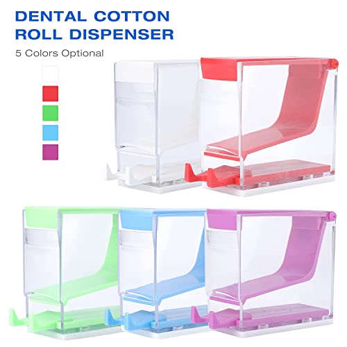 faruijie Dental Cotton Roll Dispenser Holder Organizer Hygienic Cotton Roll Divider Professional Clinic Home Use Transparent Press Type