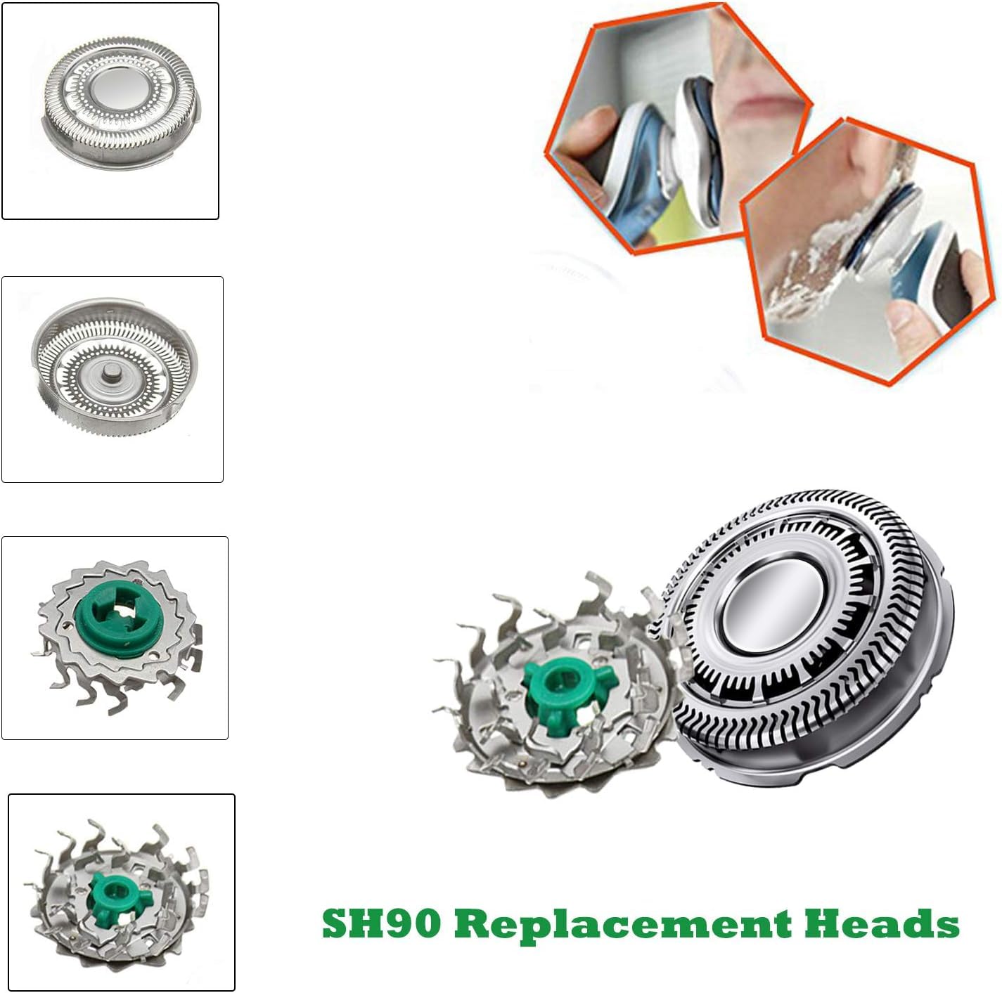 𝙐𝙥𝙜𝙧𝙖𝙙𝙚𝙙 SH90 Replacement Head for Phi-lips No-relco, Shaver Heads Blades Cutter Compatible with Phillips No-relco SH90/62 Series 9000 Series 8000 S8950 S9000 S9311 S9321 S9511 S9531 S9721