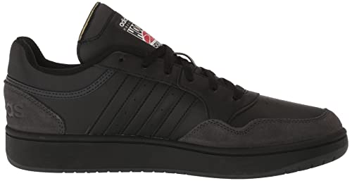 adidas Men's Hoops 3.0 Low Basketball Shoe, Black/Black/Carbon, 10
