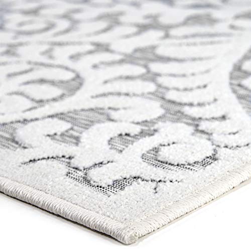 My Texas House by Orian Bluebonnets Area Rug, 5'2" x 7'6", Natural/Gray