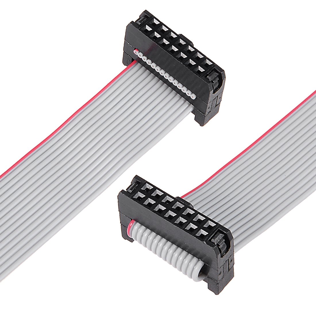 uxcell IDC 14 Pins Connector Flat Ribbon Cable Female Connector Length 30cm 2mm Pitch,5pcs
