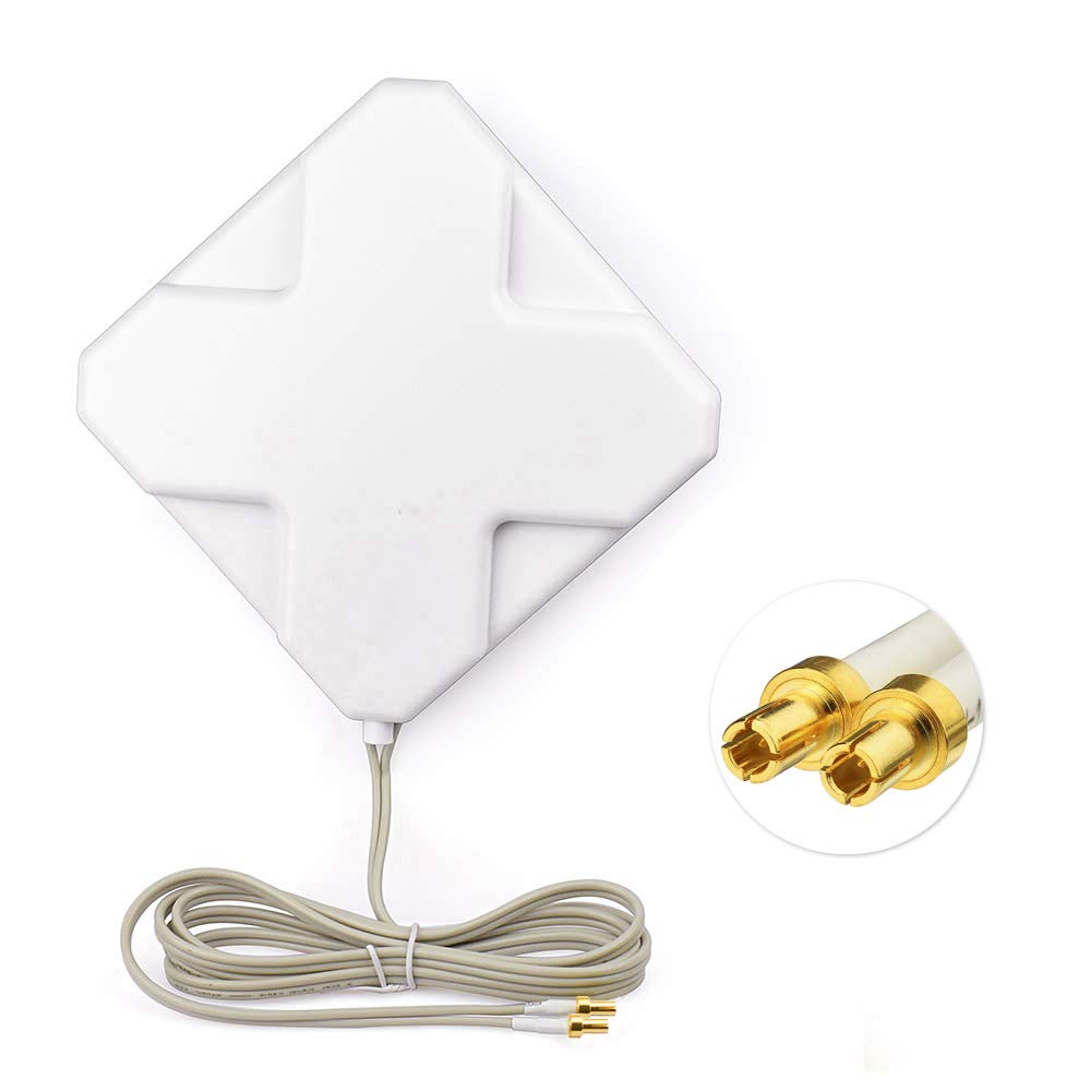 Eightwood 35dBi 4G LTE Antenna, MIMO Dual TS9 Male Antenna Compatible with 4G Router MiFi WiFi Hotspot Verizon AC791L Netgear LB2120 Nighthawk MR1100