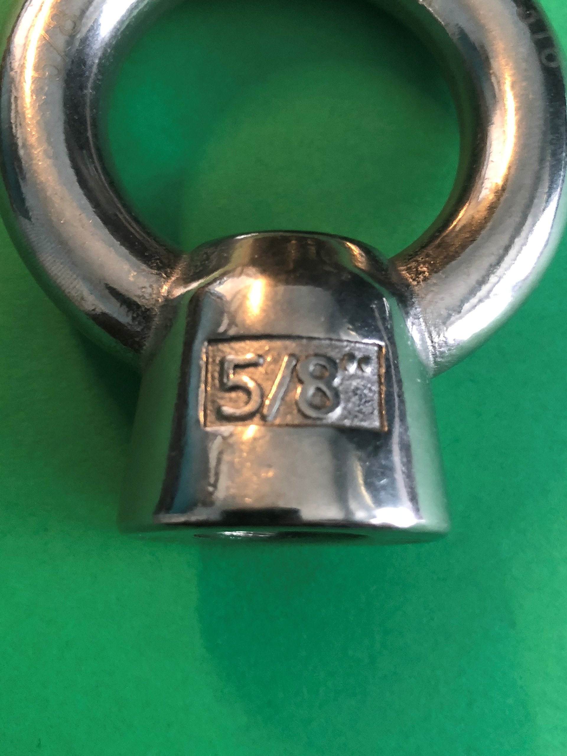 US STAINLESS Stainless Steel 316 Lifting Eye Nut 5/8" UNC Marine Grade Pitch of 11