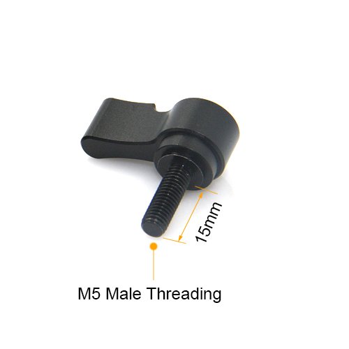 CAMVATE M5 Rotating Knob Adjustable Thumb Lever Screw (Black,15mm Length) - 1492