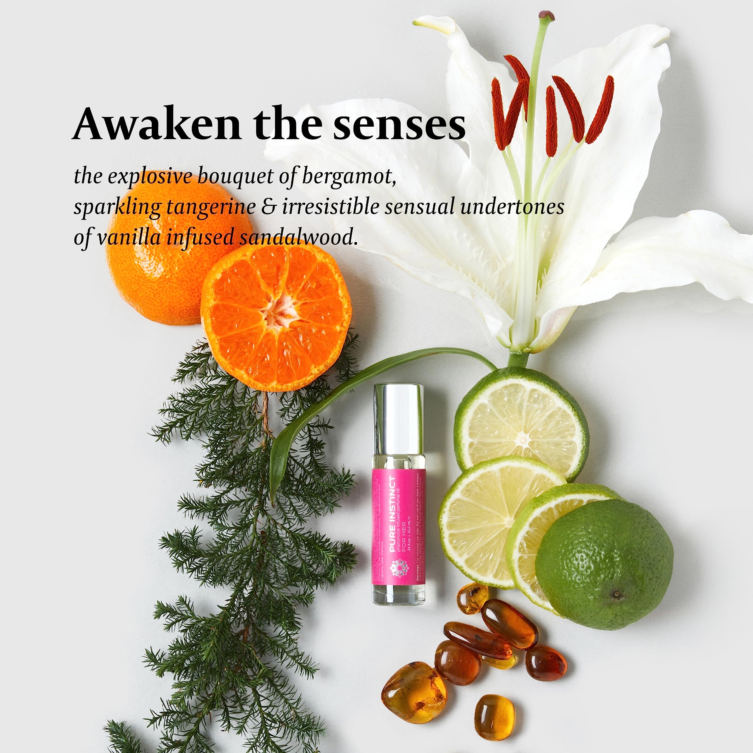 Pure Instinct Perfume with Pheromone Infused Essential Oil for Her - Roll on 10.2 ml | 0.34 Fl. Oz