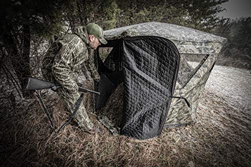 Ameristep Pro Series Thermal Hub Blind | 4 Person Insulated Hunting Blind Designed for Cold Weather in Mossy Oak Elements Terra, AMEBF1009, One Size
