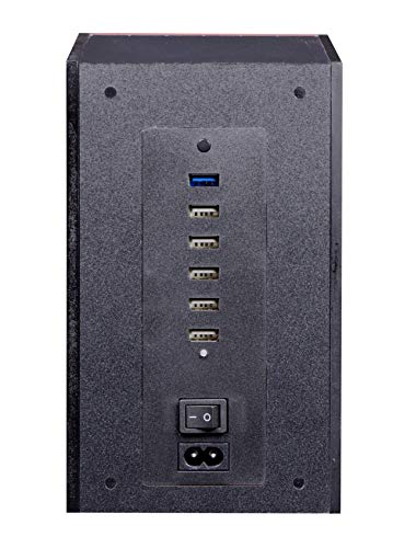 New Wave Toys RepliTronics Arcade Change Machine USB Charging Station, Retro Desktop Office Hub for Multiple Devices, Classic Wood Panel