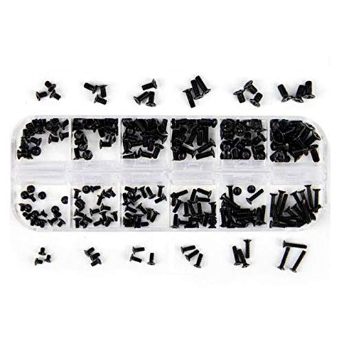 Screwdriver Hot 240 Pcs Notebook Computer M2 M2.5 M3 Screw Suit Micro-Type Digital Electronic Screw Metric System M2 M2.5 M3 Laptop Screw - (Color: Black)