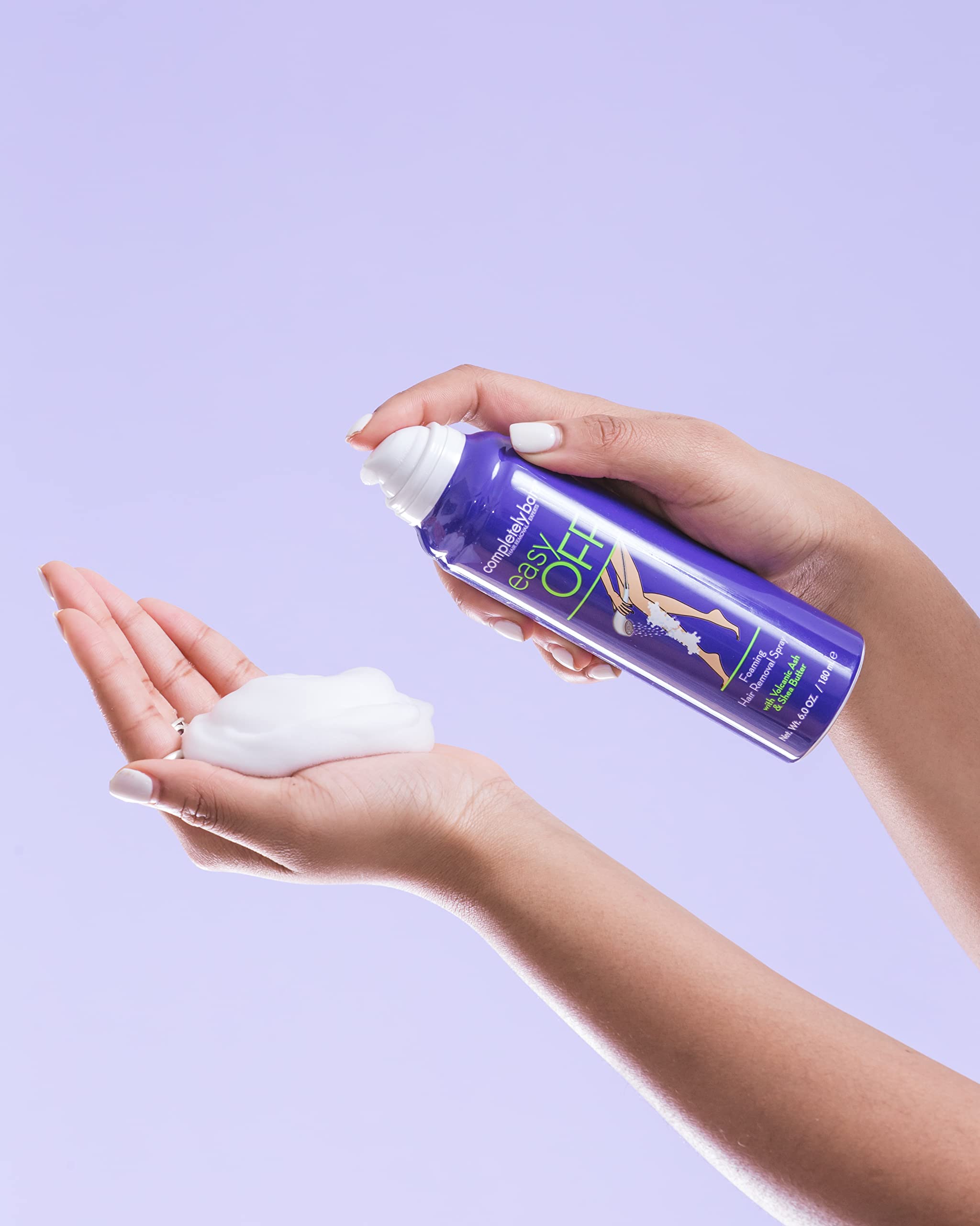 completely bare easy OFF Foaming Hair Removal Spray - Moisturizing Shea Butter & Aloe Vera