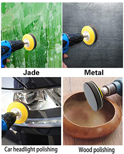 60pcs 5 Inch Sanding Discs Hook & Loop 320 600 800 1200 1500 2000 Grit Orbital Sandpaper with Tack Cloth, Silicon Carbide Round Flocking Sandpaper (NO Holes -60PCS)