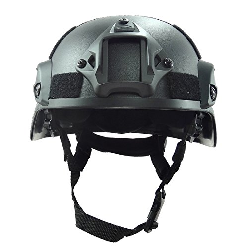 ATAIRSOFT Tactical Airsoft Paintball MICH 2000 Helmet with Side Rail & NVG Mount Black
