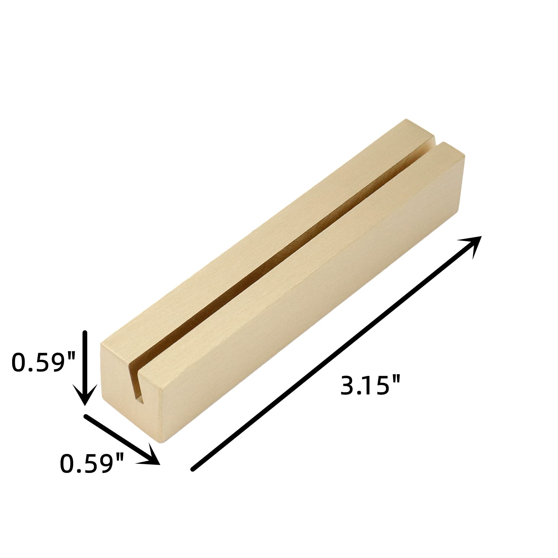 HNGSON Rectangular Name Place Card Holders Brass Table Number Stand Card Holder 80mm Length,for Menu,Acrylic Sign,Wedding,Party