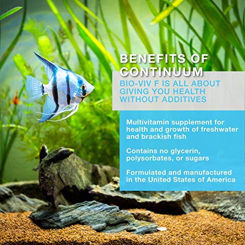 Continuum Aquatics Bio Viv F - Liquid Multivitamin Supplement for Health and Growth of Freshwater and Brackish Fish, 500-ml