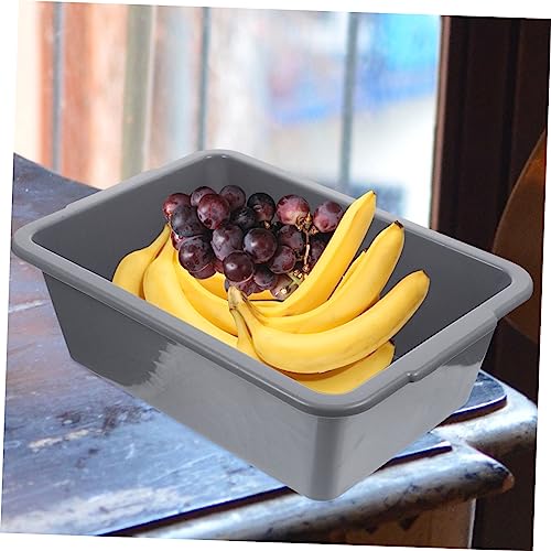 BUGUUYO Plastic Organizer Box Car Storage Box White Plastic Storage Bins Utility Tote Bus Tub Restaurants Plastic Tub Restaurant Bus Tub Storage Basket Sink Wash Basin Household Grey Pan