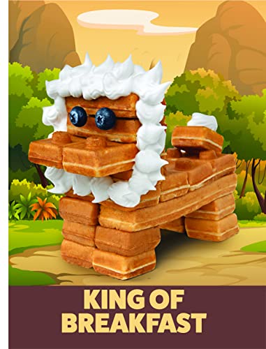 Building Brick Electric Waffle Maker- Cook Fun, Buildable Waffles, Pancakes in Minutes - Build Houses, Cars & More Out of Stackable Waffles- Bite Sized Easy to Hold, Nonstick Iron, Kids Breakfast Gift
