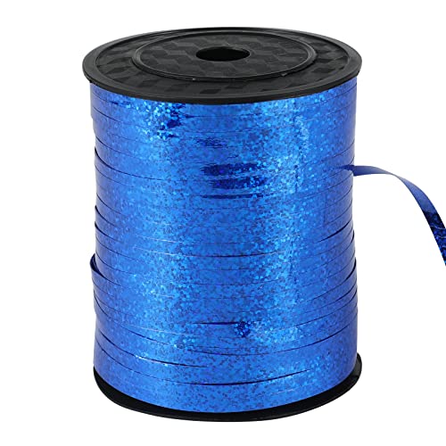 500 Yards Crimped Curling Ribbon,Shiny Metallic Balloon String Roll Gift Wrapping Ribbonfor Gift Box Wrapping,Florist Flowers,Party Birthday Decorations,Christmas Decor. (Blue)