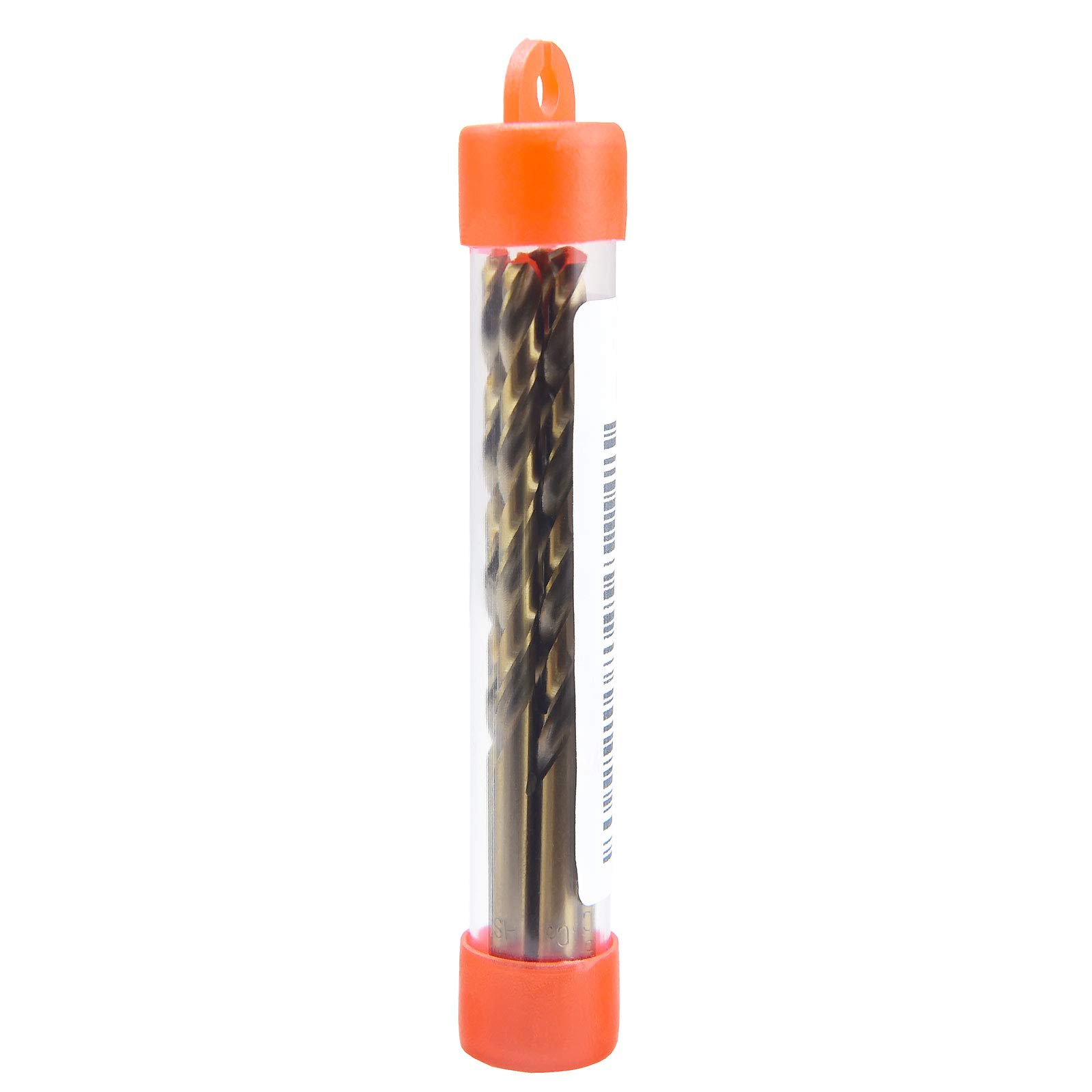 MAXTOOL No.25 5pcs Identical Jobber Length Drills Dia 0.1495" HSS M35 Cobalt Twist Drill Bits Wire Gauge Numbered Golden Straight Drill; JBN35G10R25P5