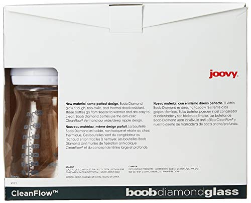 JOOVY Boob Diamond 8 Ounce 3 Piece with Turq Sleeve, 1.44 Pounds