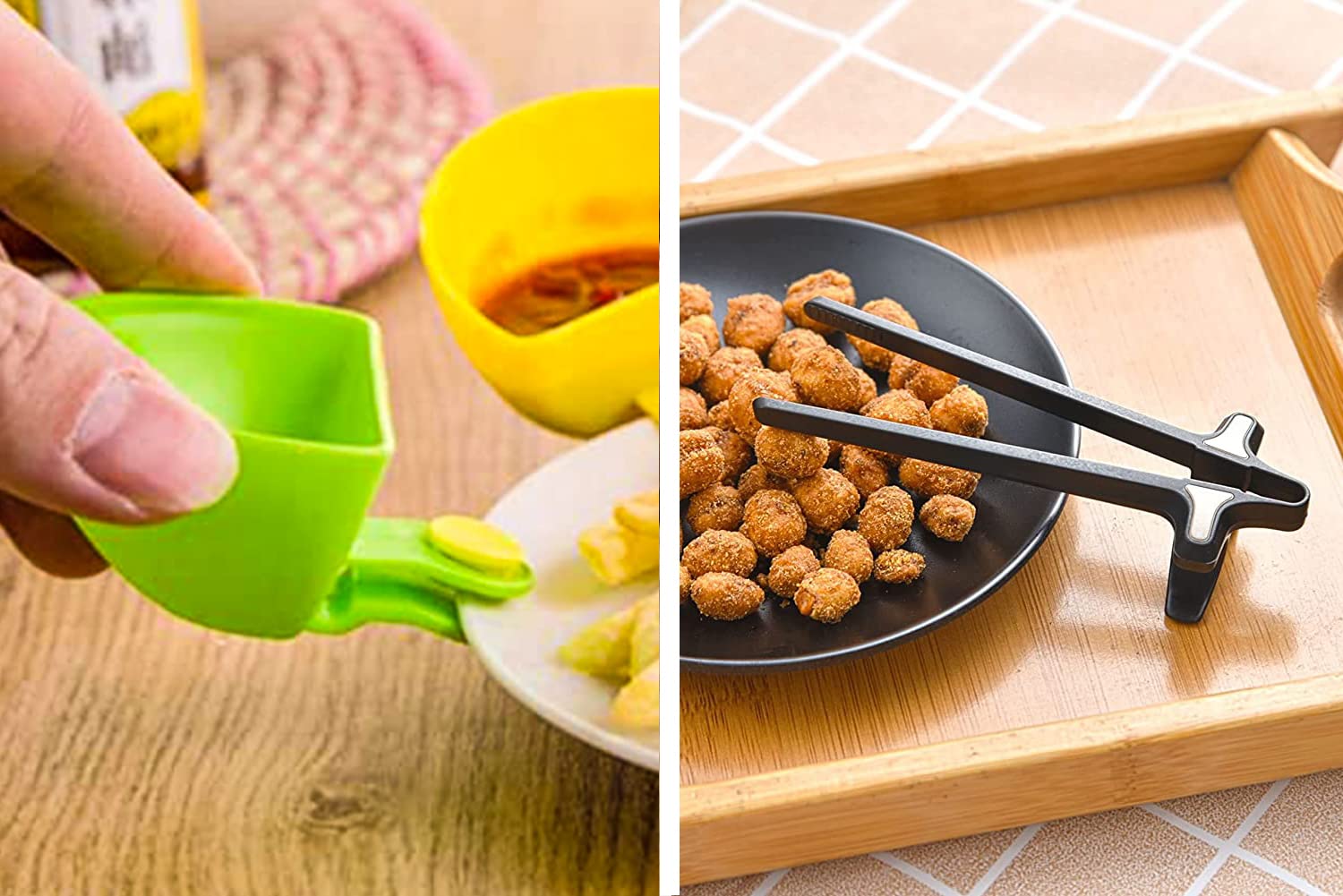 4 Pcs Finger Chopsticks - 1 Pcs Dip Clip Bowl, Snack Chopsticks , Creative Gamer Accessories and Kids Chopsticks, Finger Chopsticks For Snacking, Gaming Finger Sleeves Gift for Gamer and Snack Clips