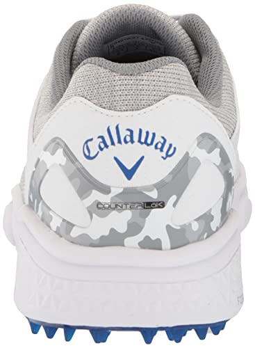 Callaway Men's Coronado v2 SL Golf Shoe, White/Grey, 11