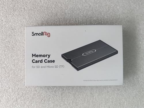 SMALLRIG Memory Card Case Holder Anti-Shock Anti-Fall and Scratch Suitable for SD/Micro SD/SIM Cards for Photography Enthusiasts - 2832B