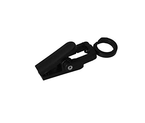 NAHANCO CC2B24 Plastic Swivel Rotating Clever Clip, 2”, Black (Pack of 24)