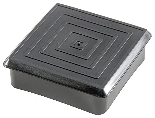 Caplugs 99394957 Plastic Finishing Plug for Square Tubing. FP-164, PE-LD, to Plug Square Tube Size 1.00 to fit .083 (14 Ga.)", Black (Pack of 100)