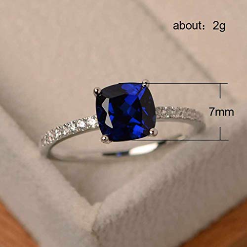 Rings for Women Exquisite Minimalist Diamond Geometric Side Square Ring Ladies Jewelry Gifta Good Gift for a Girlfriend, Boyfriend, Family