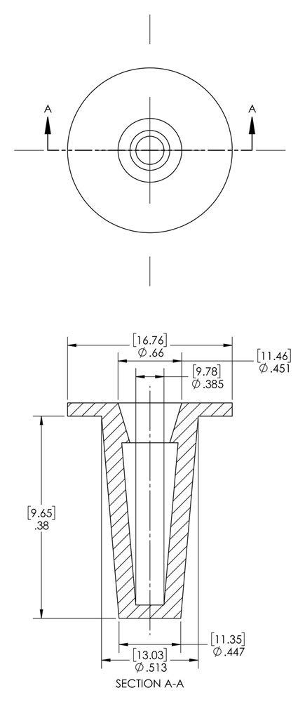 Caplugs T-4X T Series – Plastic Tapered Cap and Plug, 200 Pack, Red LD-PE, Cap OD 0.385" x Plug ID 0.513" Protective Closures, Dust and Moisture Seals, MIL Spec, SAE Fittings, Hydraulic (99394271)