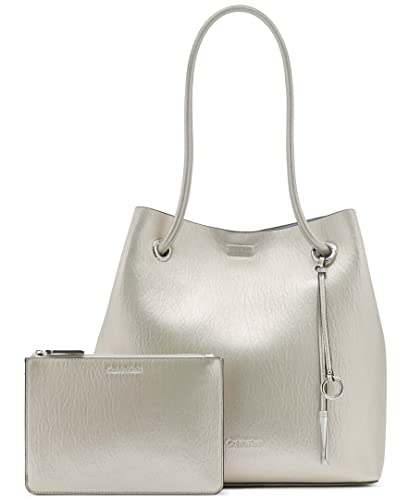 Calvin Klein Gabrianna Novelty North/South Key Item Tote, Pelican