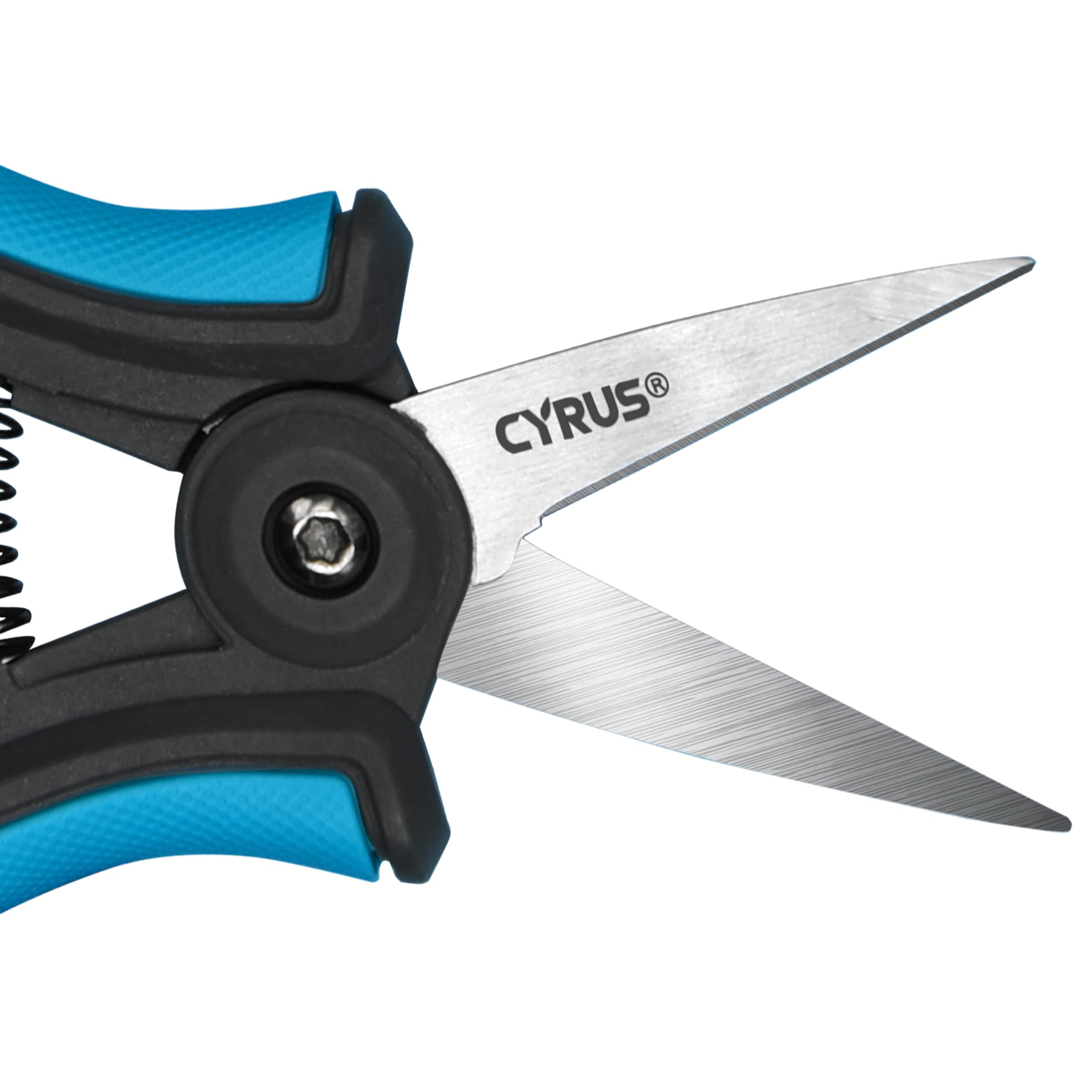 6” Gardening Scissors Hand Pruner Pruning Shear with Straight Stainless Steel Blades Trimming Hand Pruner