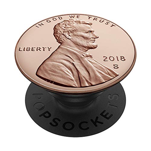 Lincoln Penny One Cent Coin Copper USA PopSockets PopGrip: Swappable Grip for Phones & Tablets