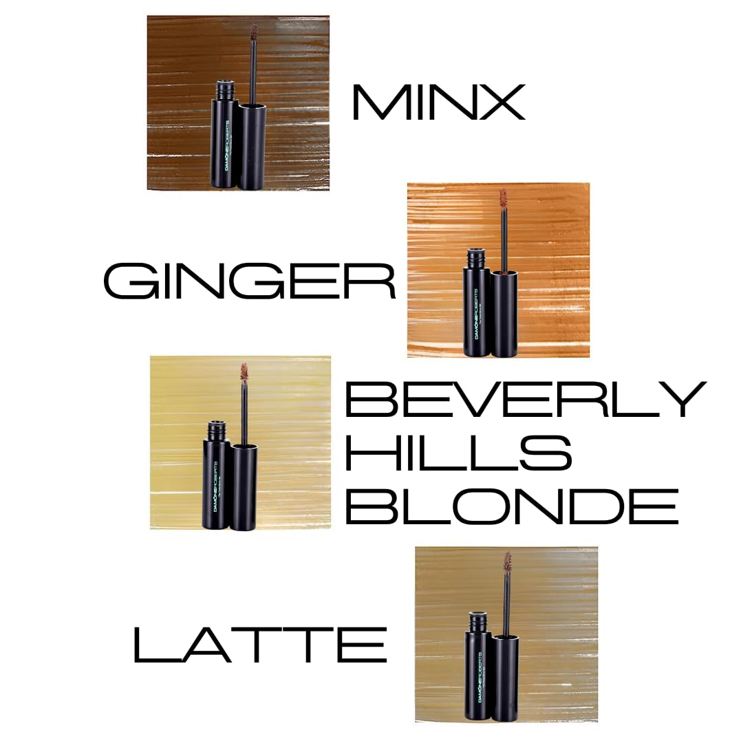 Damone Roberts Ginger Tinted Eyebrow Gel - The Best Brow Gel for Redheads with Added Micro-fibers for Full, Thick Brows - Long-wear, Transfer-proof Formula for Natural Brows - Made in the USA (Auburn)