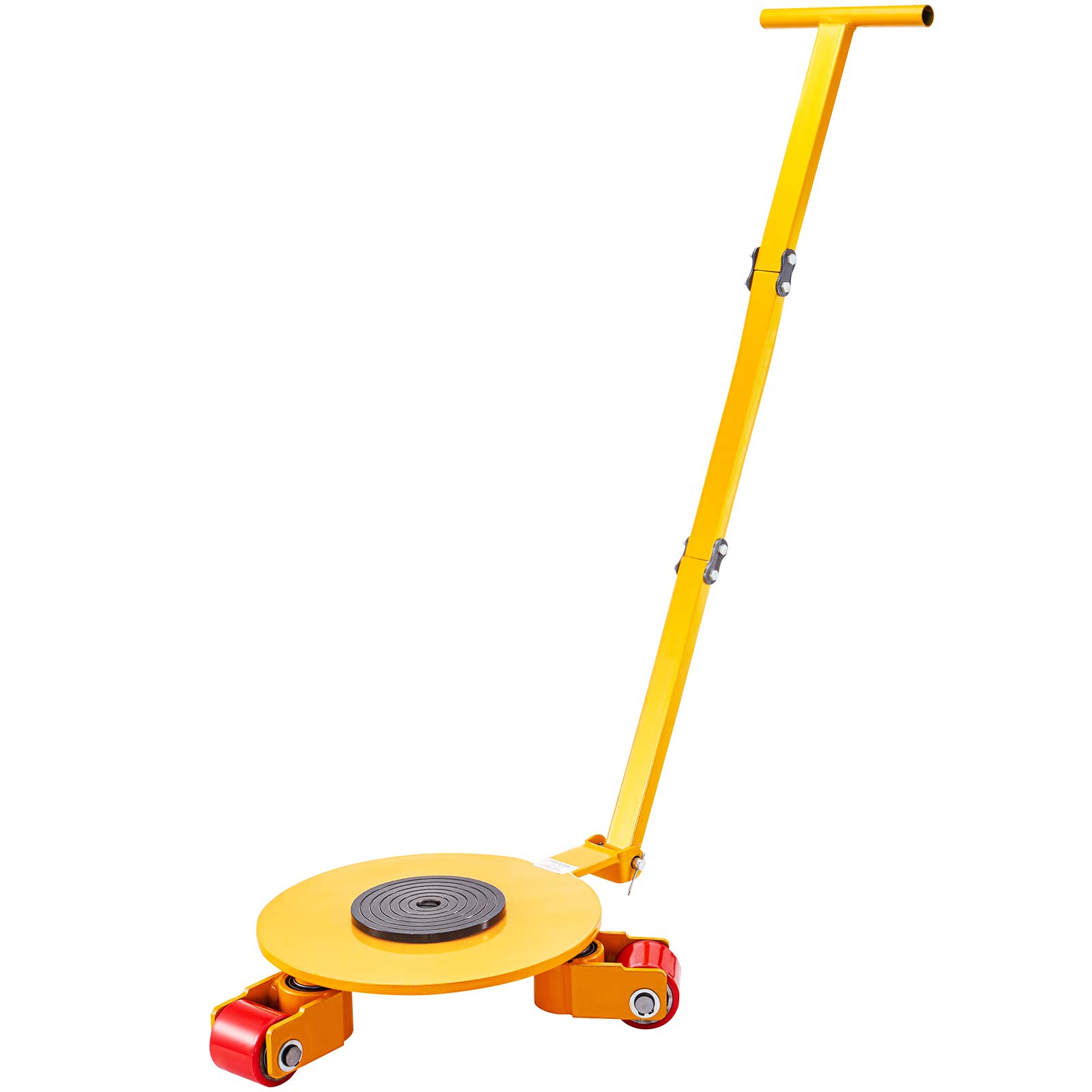 VEVOR Machinery Mover 8800LBS Machine Moving Skates 4T Machinery Skate Roller w/Push Rod and 3 Rollers, Industrial Machinery Dolly 360-degree Rotation, Machinery Mover Dolly for Material Handling