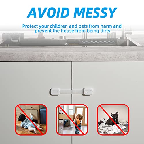 Cabinet Locks for Babies,Baby Proofing Cabinets,Child Locks for Cabinets, Child Proof Cabinet Latches,Child Safety Cabinet Locks, Drawer Locks Baby Proofing (2 Pack)