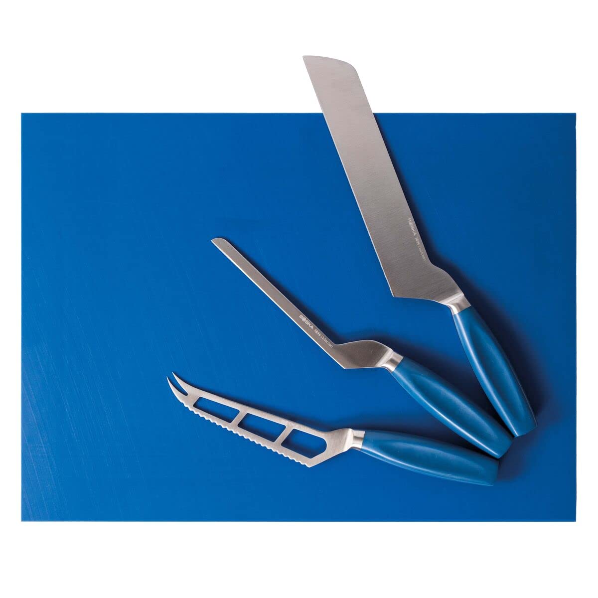 BOSKA Knife for semi-hard cheese - 210 mm - blue