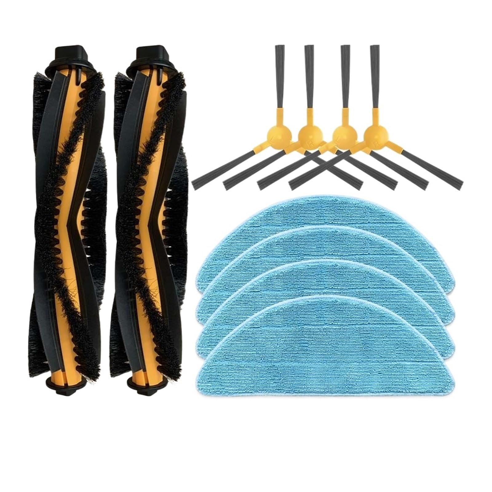 AAPRO Compatible for Trifo Compatible for Ironpie M6+ Robot Vacuums Roller Main Side Brush Mop Cloths Rag Spare Part Replacement Accessory Attachment (Color : Set A)