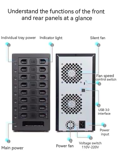 Syba 8 Bay Tool Less Tray Hot Swappabe 2.5" 3.5" SATA Non Raid External USB 3.0 Enclosure SY-ENC50119