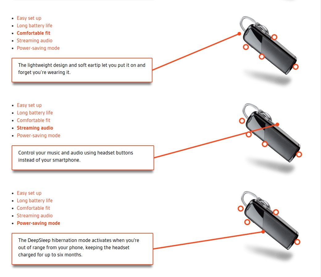 Plantronics Explorer 80 Bluetooth Wireless Headset, A2DP Music Stream,11 Hour Battery (Gray)