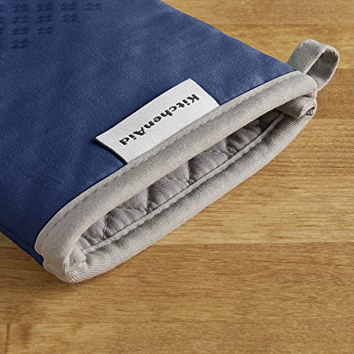KitchenAid Asteroid Oven Mitt 2-Pack Set, Blue Willow, 7"x12.5"