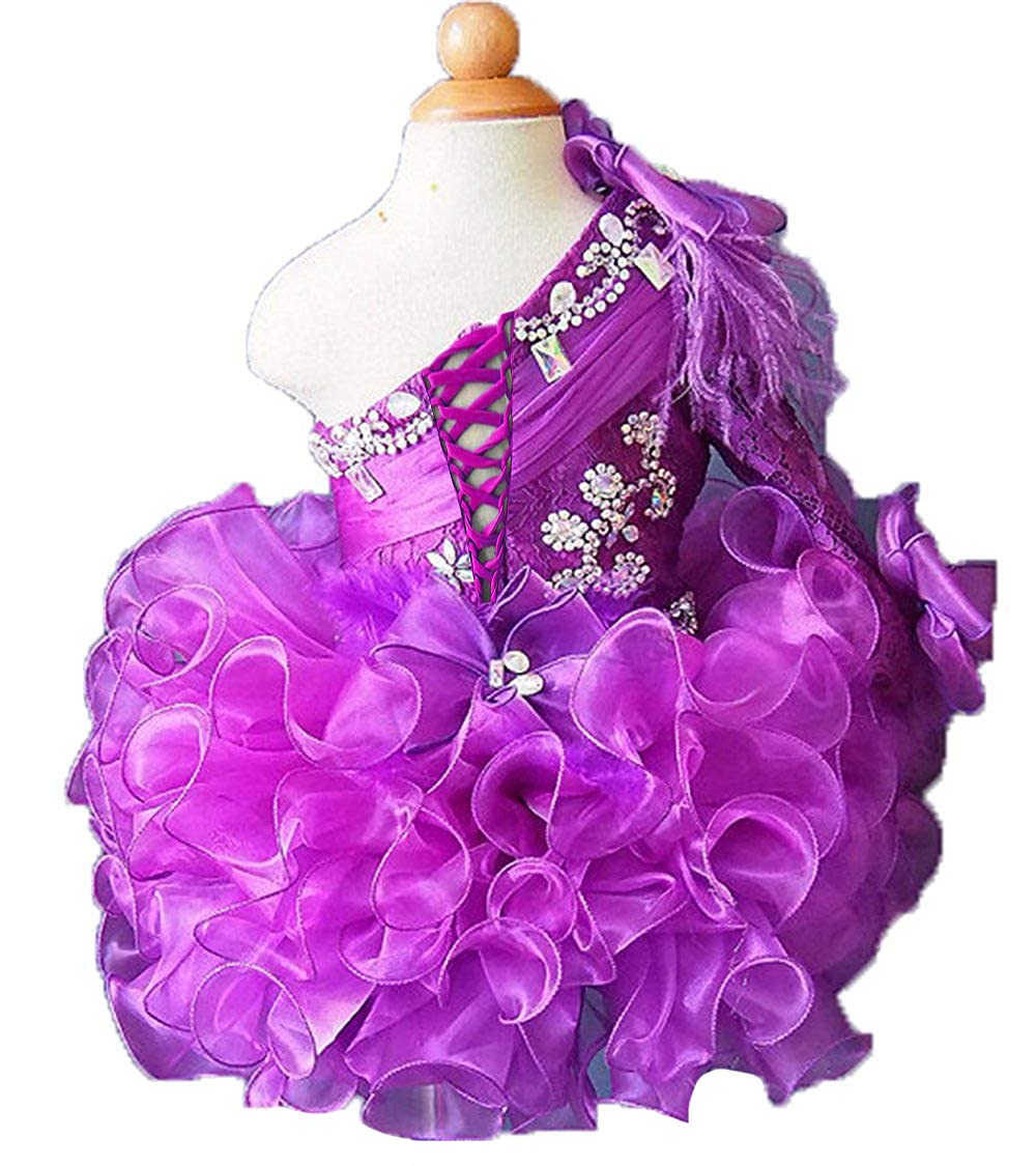 Junguan Infant Girls Wedding Party Gowns Newborn Pageant Tutu Cupcake Dress 6 US Yellow