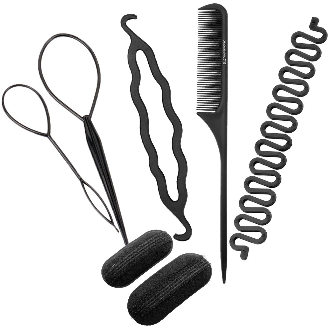 CCbeauty Hair Styling Accessories Ponytail Hair Twist Tool Magic French Braid Tool/Bump Up Volume Hair Inserts/Topsy Tail Kit/Bun Maker/Hair Comb for Women Girls
