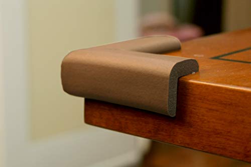 Cardinal Gates CC Corner Cushions for Baby Proofing - Table Corner Protectors for Baby Safety - 4 Pack of Corner Guards - Brown