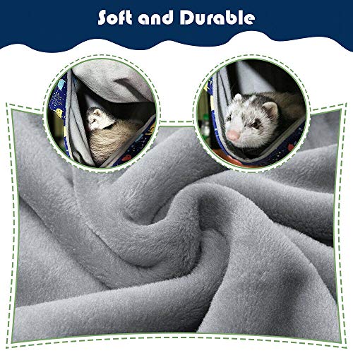 FULUE Small Animal Tent and Double Hammock for Ferret Rat Guinea Pig Degu Mice Hamster(Blue)