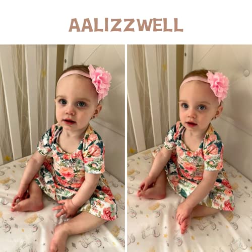 Aalizzwell Preemie Baby Girls Spring Summer Clothes Premature Floral Bodysuit Dress Outfit