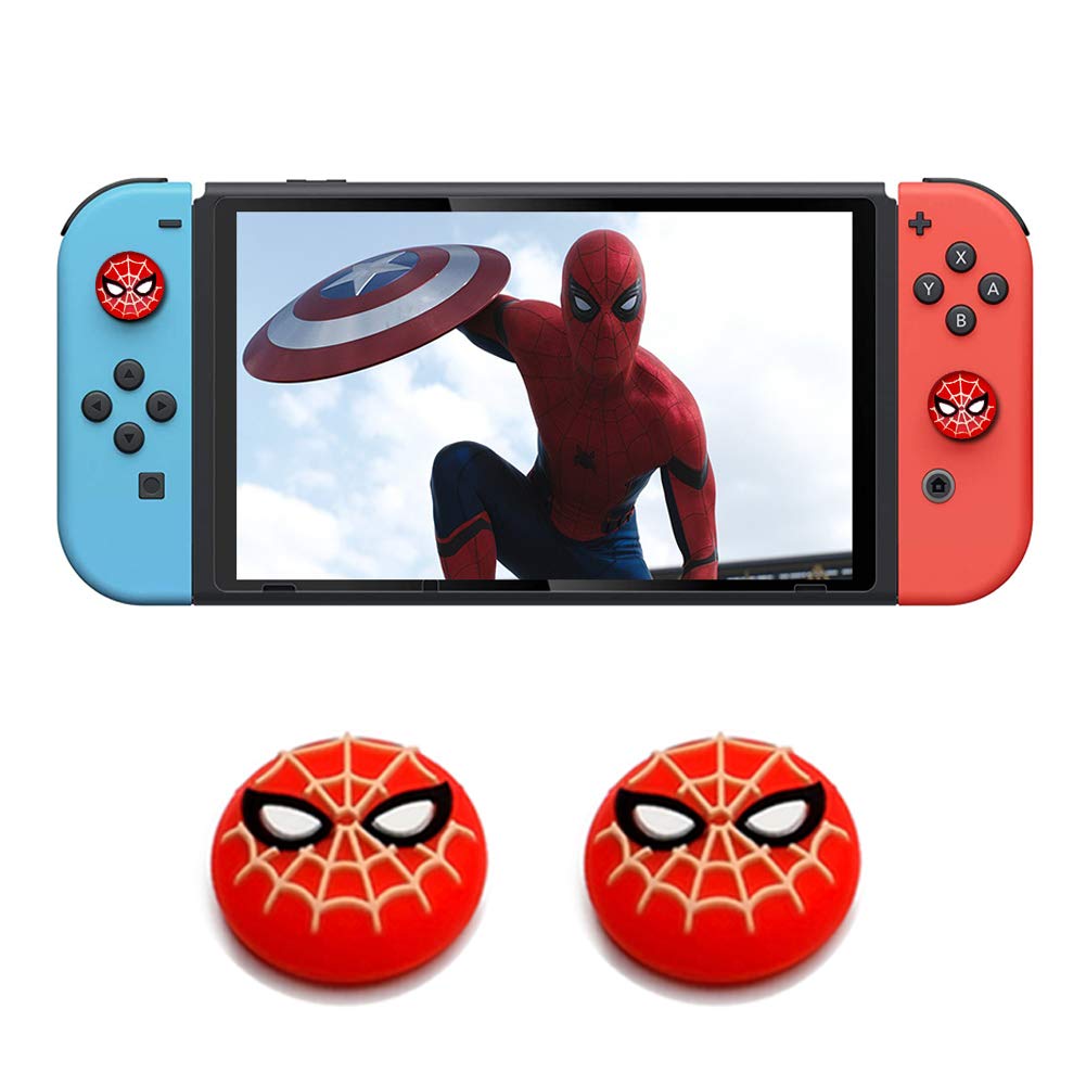 2Pcs Analog Thumb Grip Stick Cover, Dualsense Wireless Controllers Game Remote Joystick Cap, Non-Slip Silicone Handle Protection Cover Compatible with Nintendo Switch&Nintendo Switch Lite (B)
