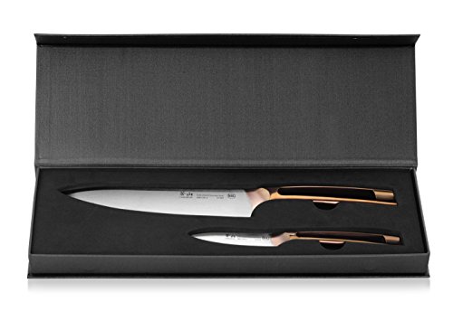 Cangshan N1 Series 61871 German Steel Forged 2-Piece Starter Knife Set, Copper Plated Handle