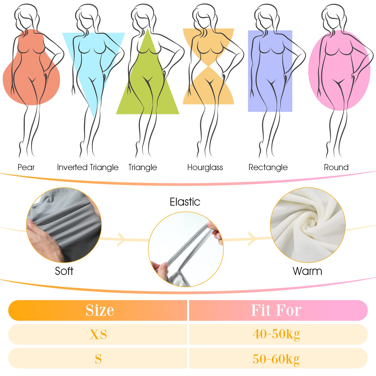 3 Pieces Thermal Tank Top for Women Camisole Polyester Fiber Lined Camisole Underwear Tank Top Vest (Black, White, Gray, S)
